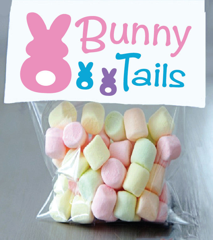 EASTER BUNNY TAILS Goody Bag Toppers Instant Download