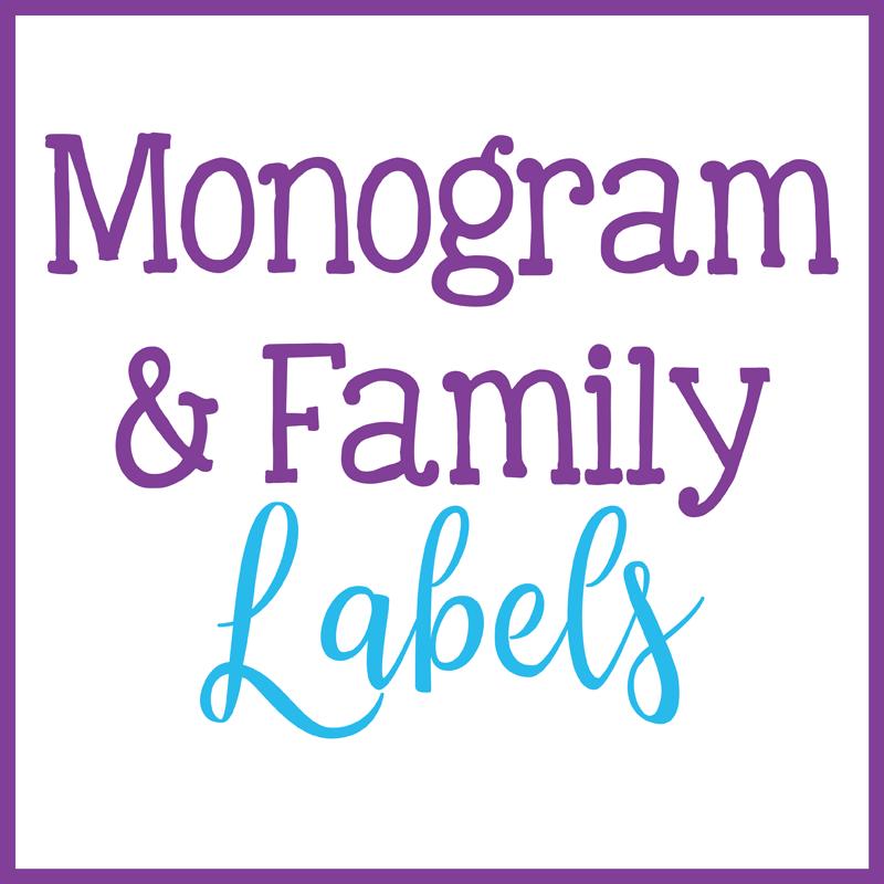 Monogram/Family Name Labels