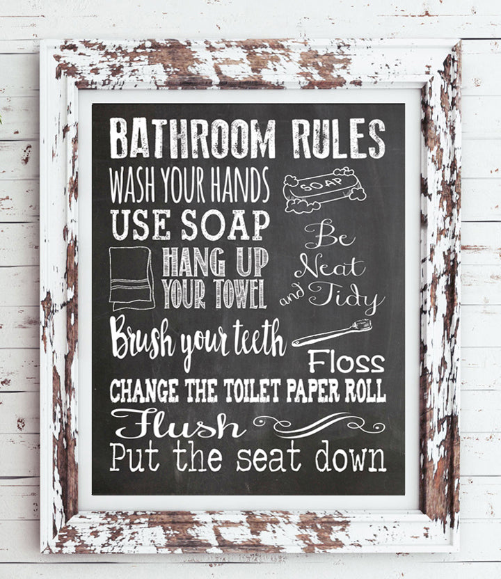 Printable Bathroom Rules DIY Printable Bathroom Rules