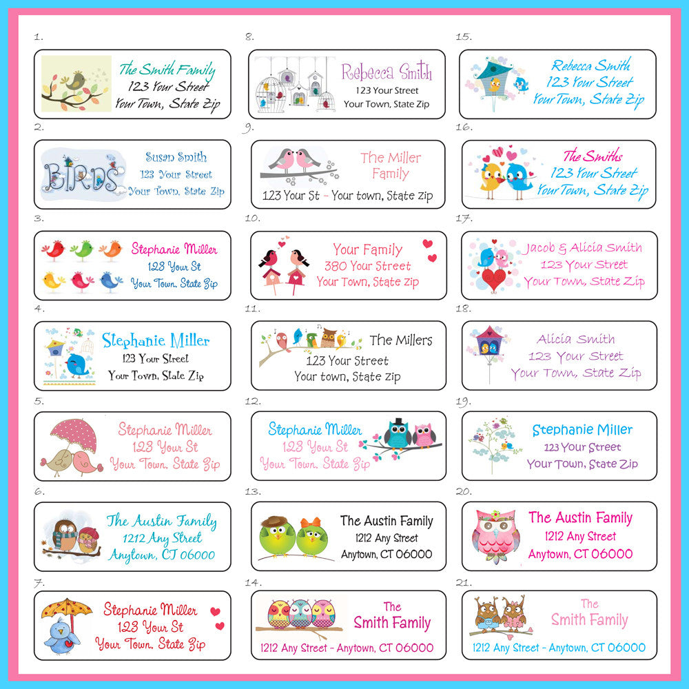 Personalized Return Address Labels