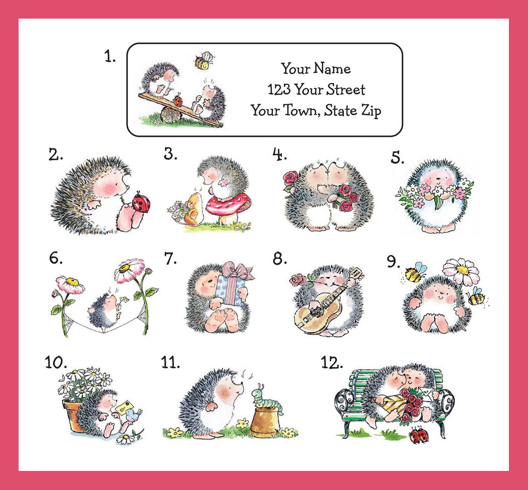 Hedgehog design Personalized Return Address Labels