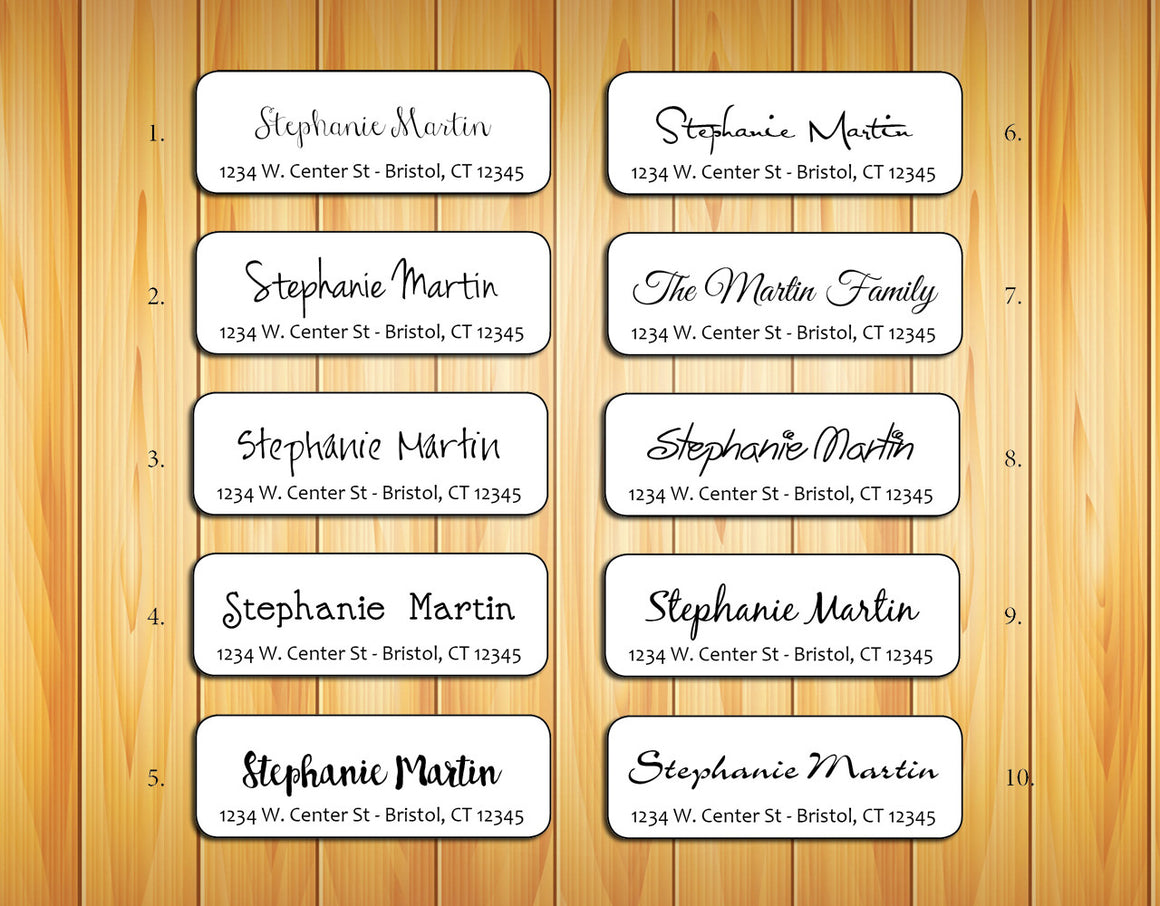 Your Name or Family Name Personalized Address Labels
